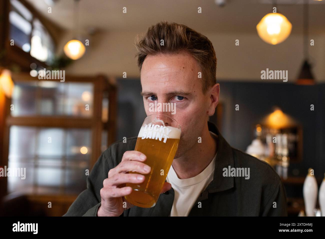 Luke Boase, founder and CEO of non-alcoholic beer brand Lucky Saint ...