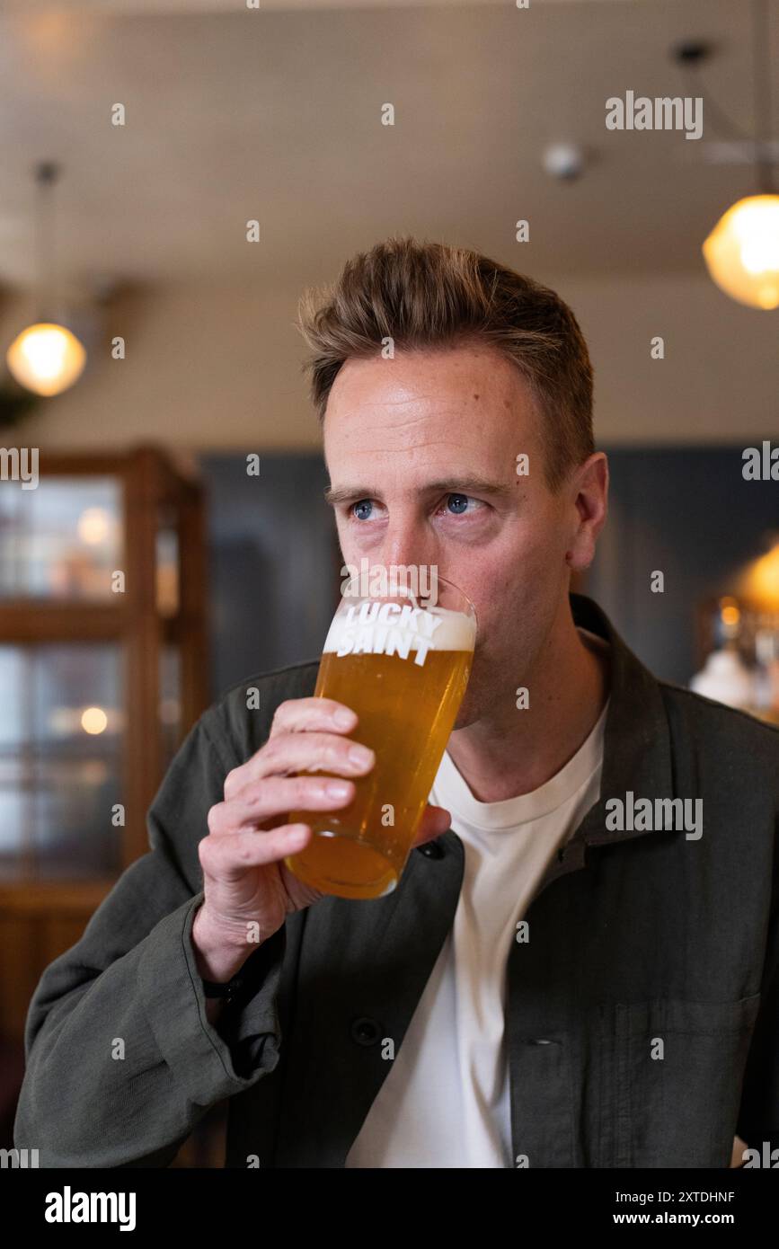 Luke Boase, founder and CEO of non-alcoholic beer brand Lucky Saint ...