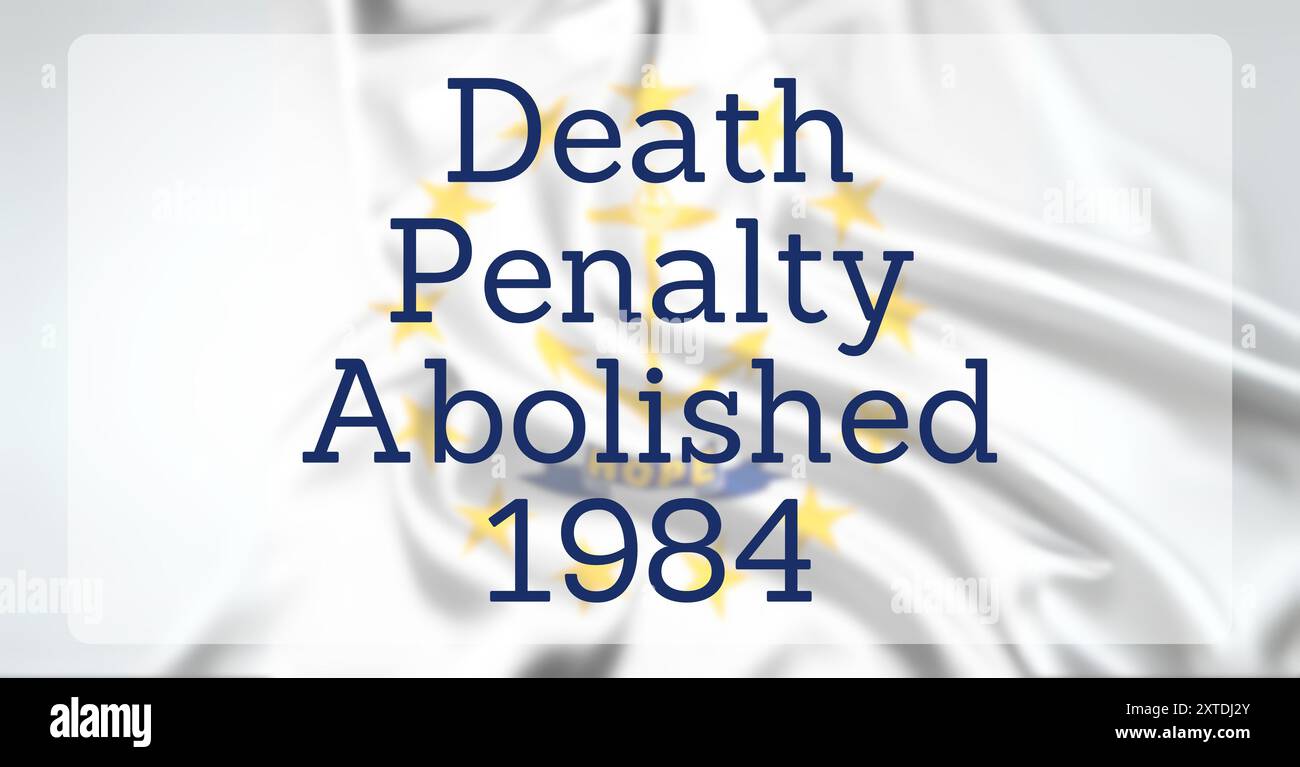 The State Flag of Rhode Island, overlaid with text reading Death ...