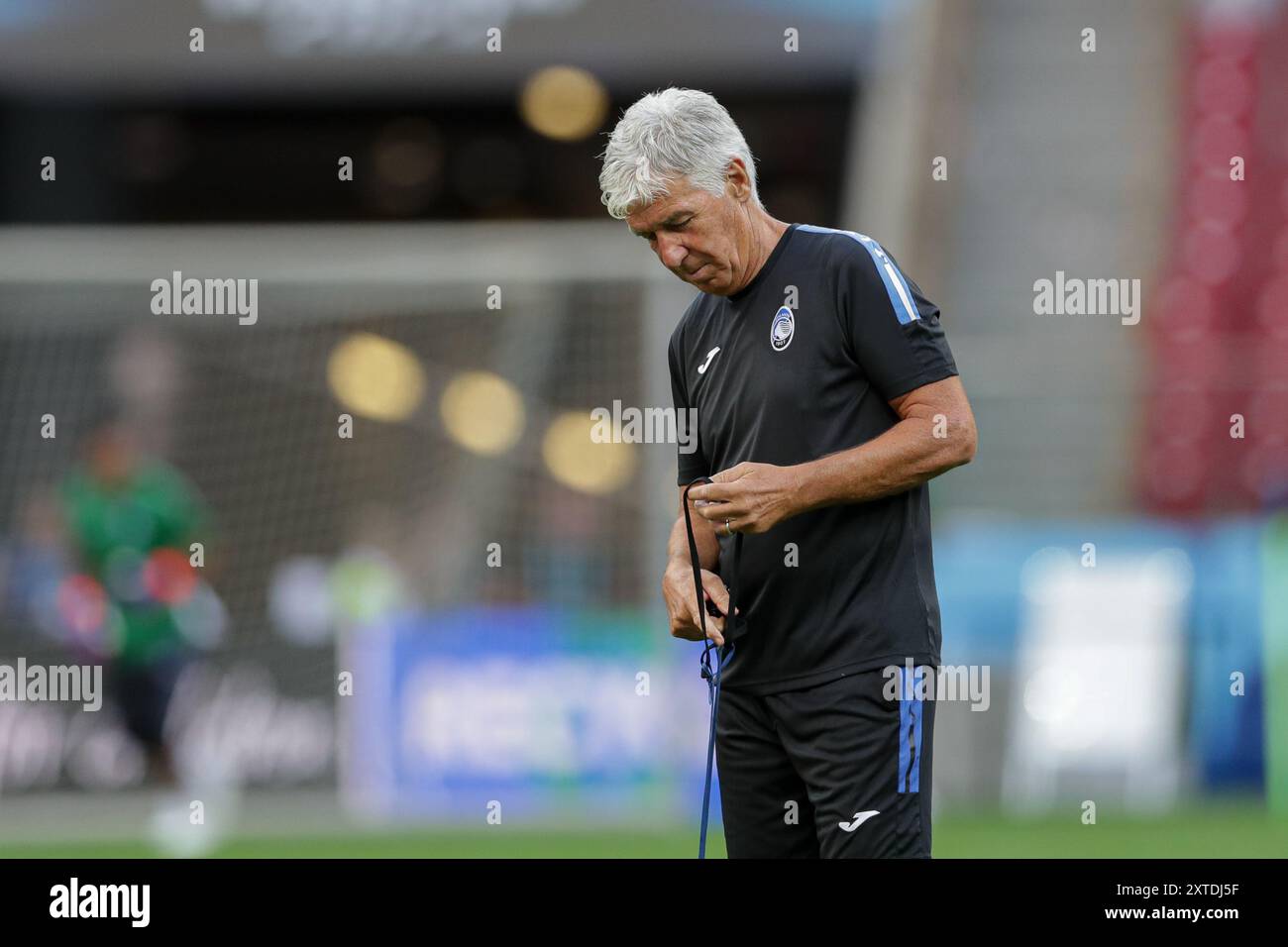 Coach Gian Piero Gasperini of Atalanta Bergamo seen during training ...