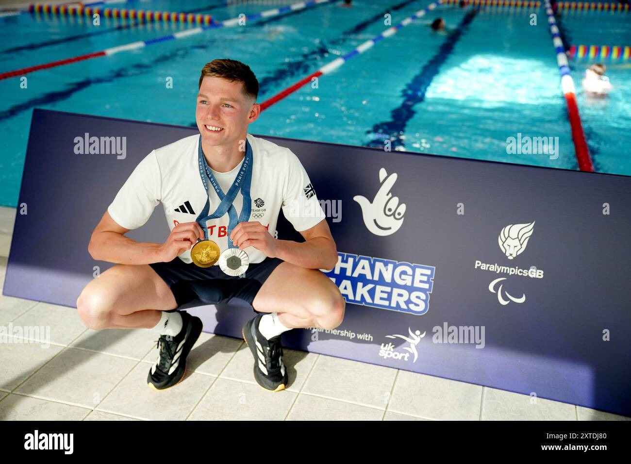 Duncan Scott with his Olympics medals during the Access to Pools for ...