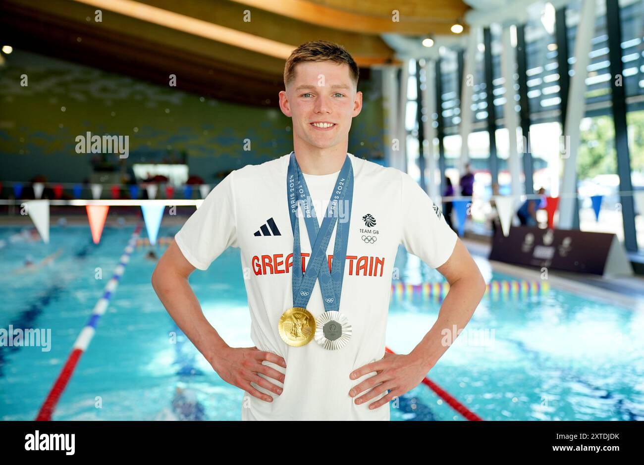 Duncan Scott with his Olympics medals during the Access to Pools for ...