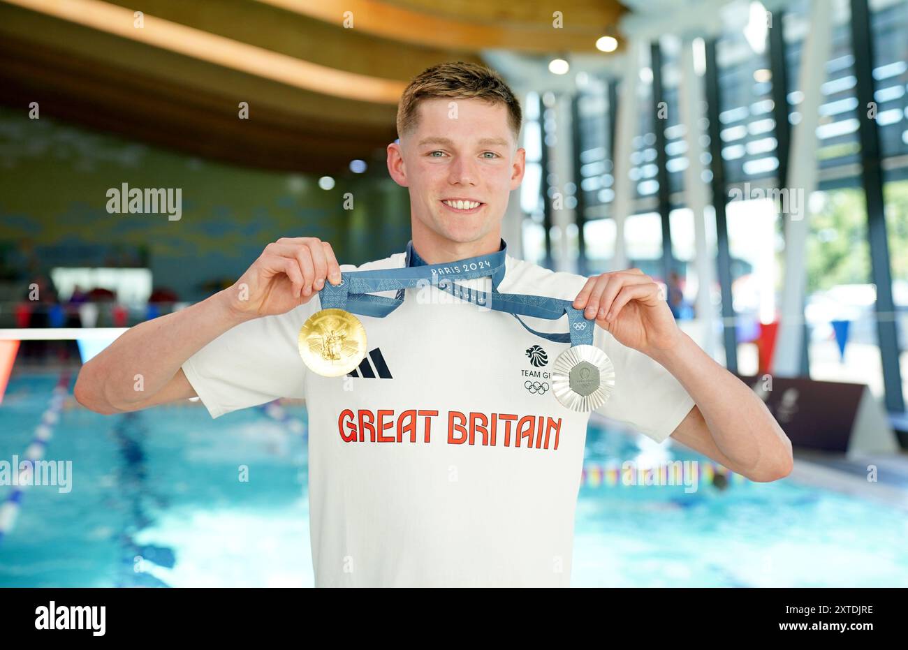 Duncan Scott with his Olympics medals during the Access to Pools for ...
