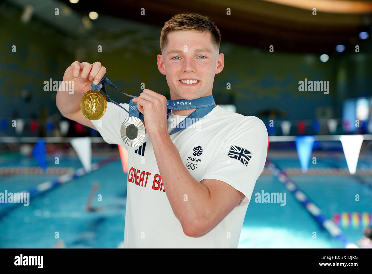 Duncan Scott with his Olympics medals during the Access to Pools for ...