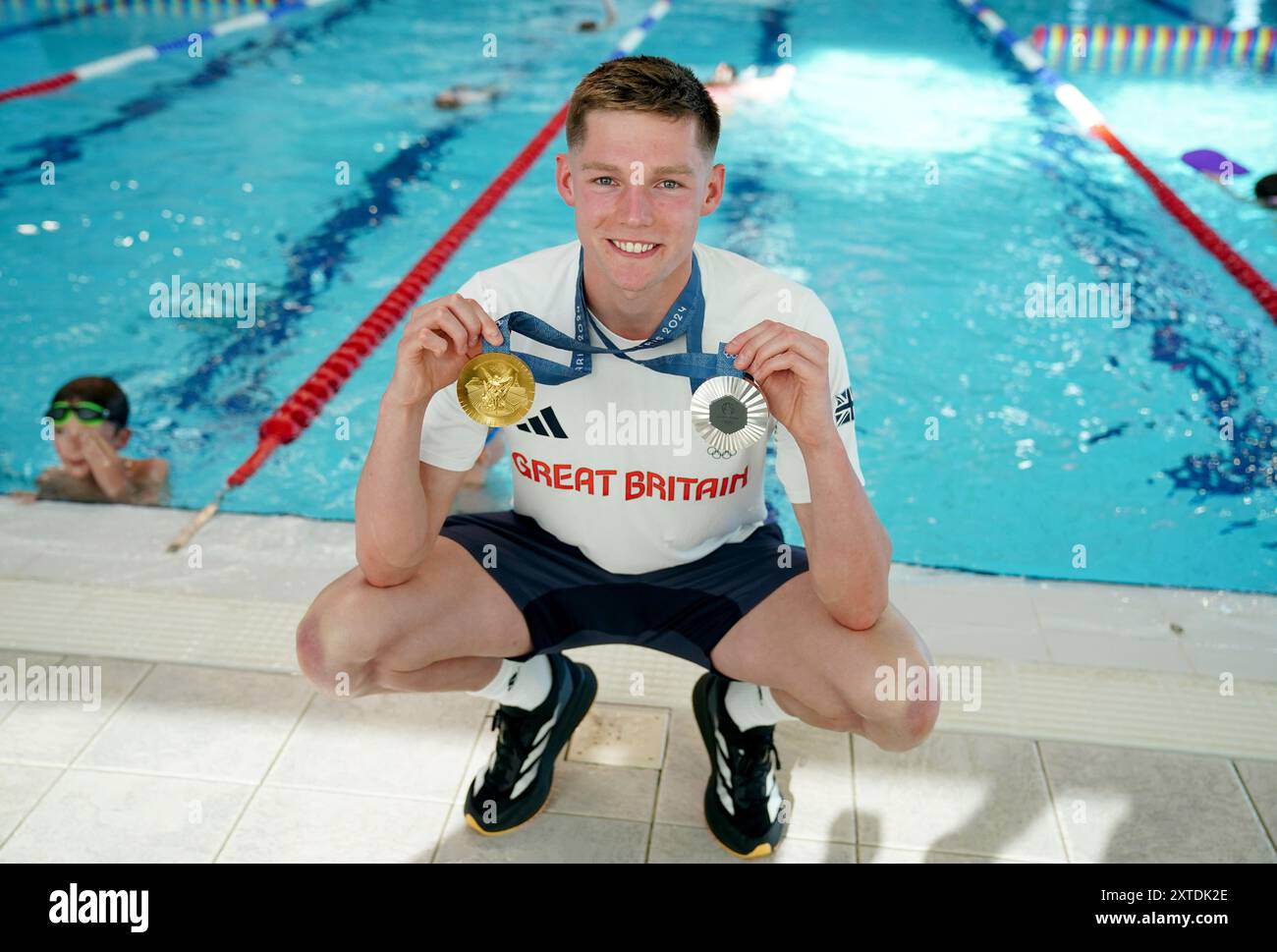Duncan Scott with his Olympics medals during the Access to Pools for ...