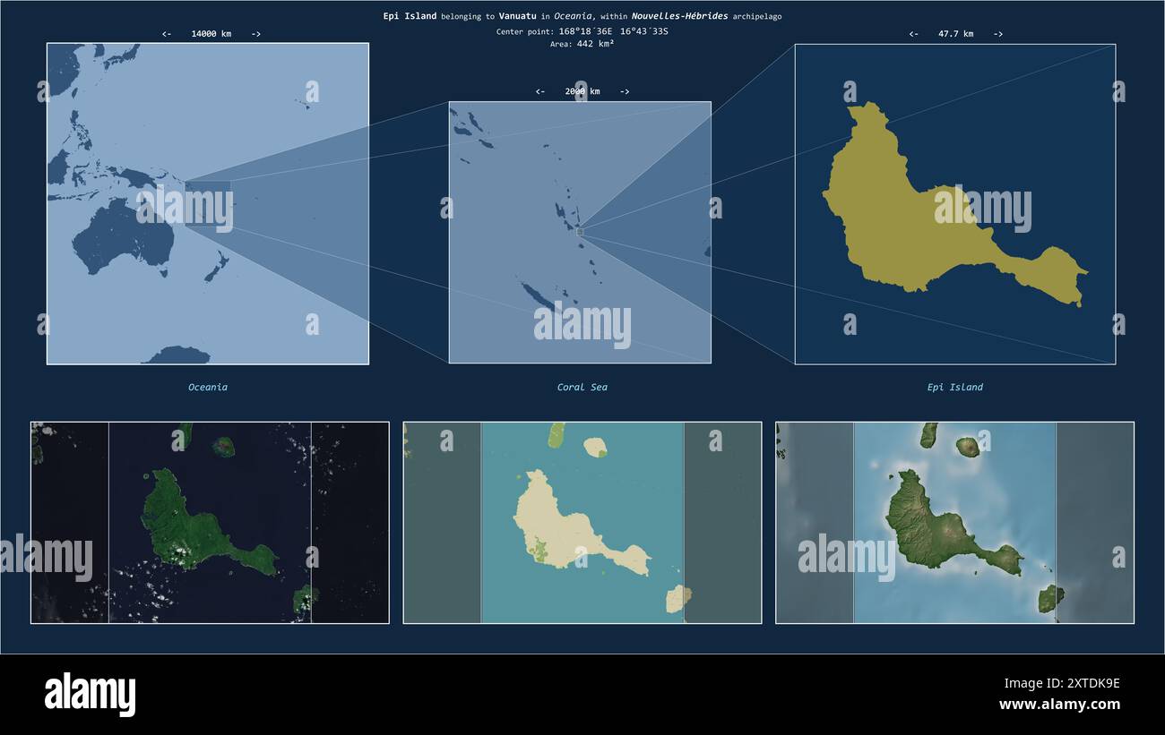 Epi Island in the Coral Sea - belonging to Vanuatu. Described location ...