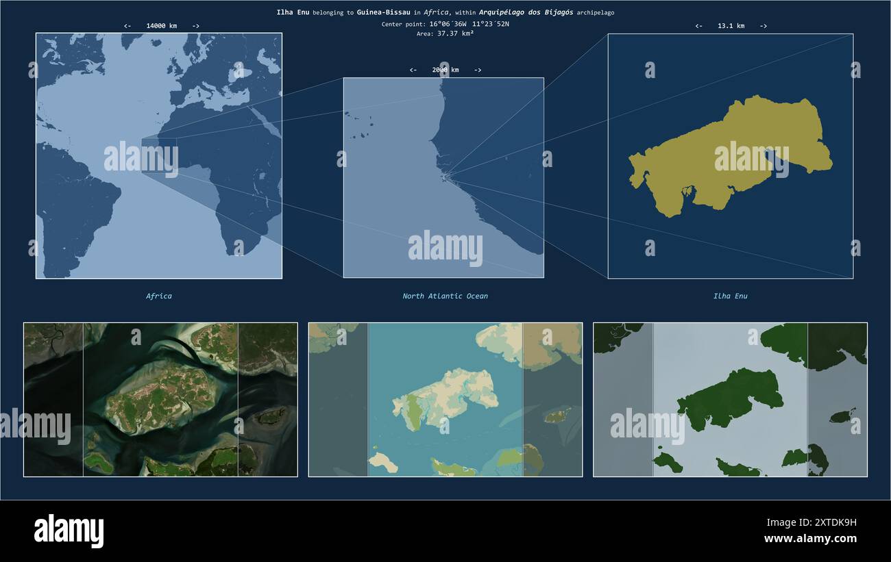 Ilha Enu in the North Atlantic Ocean - belonging to Guinea-Bissau ...