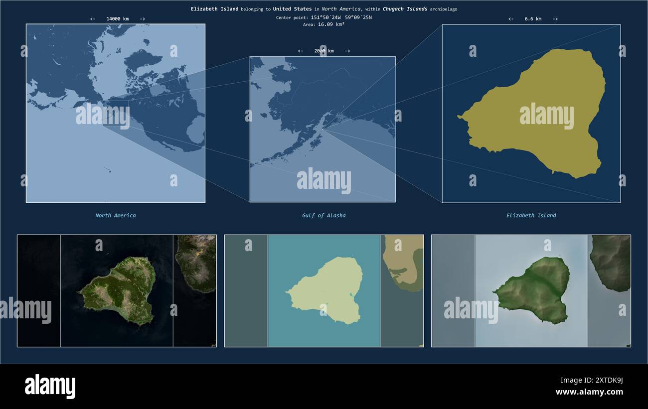 Elizabeth Island in the Gulf of Alaska - belonging to United States ...