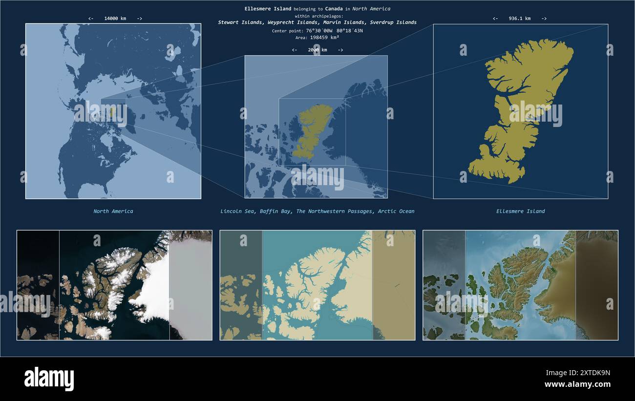 Map of ellesmere island hi-res stock photography and images - Alamy