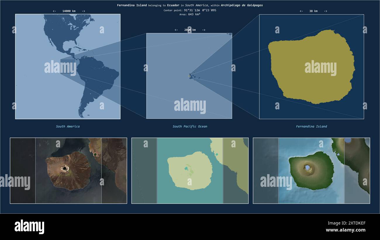 Ecuador galapagos map hi-res stock photography and images - Alamy