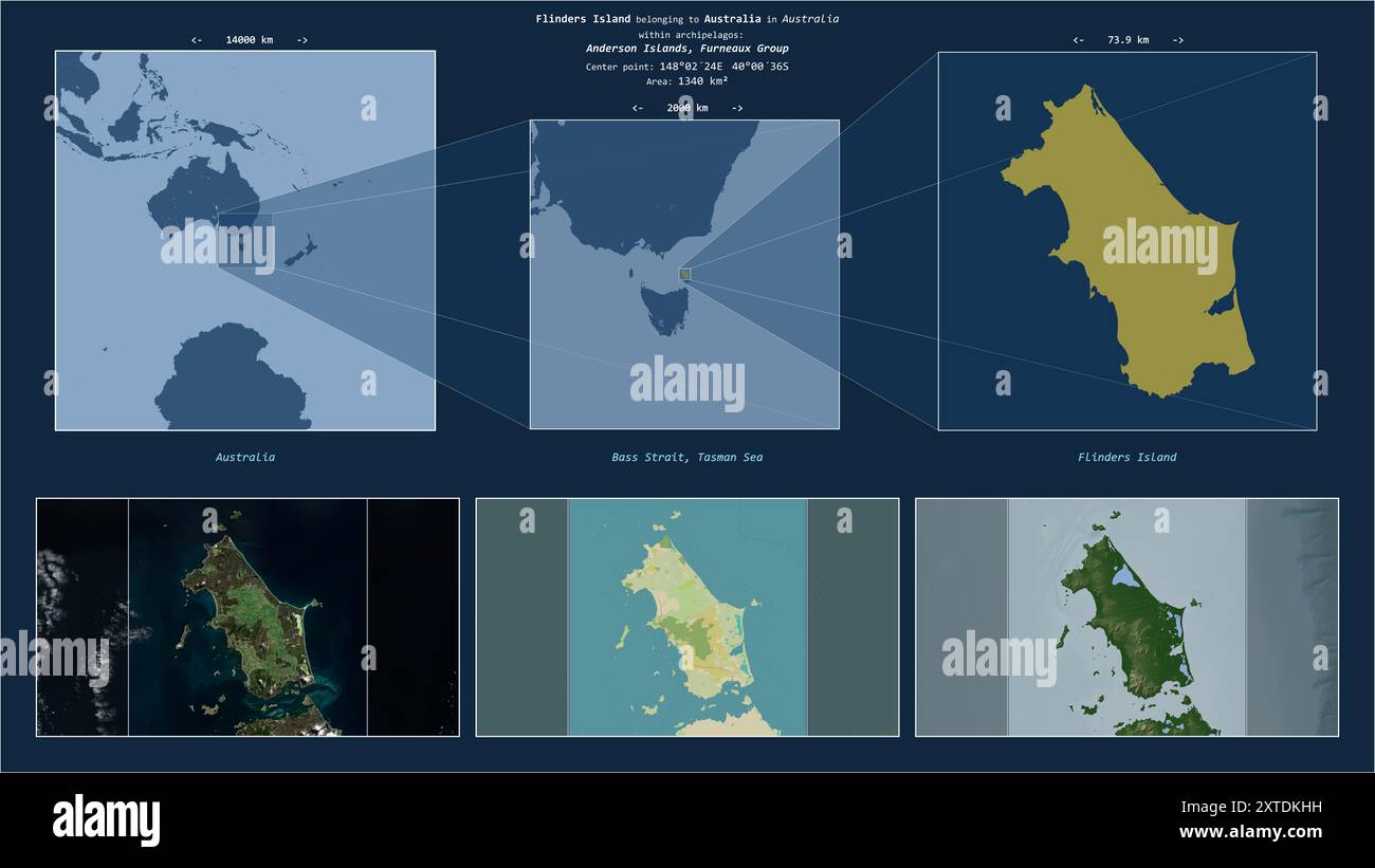 Flinders Island in the Tasman Sea - belonging to Australia. Described ...
