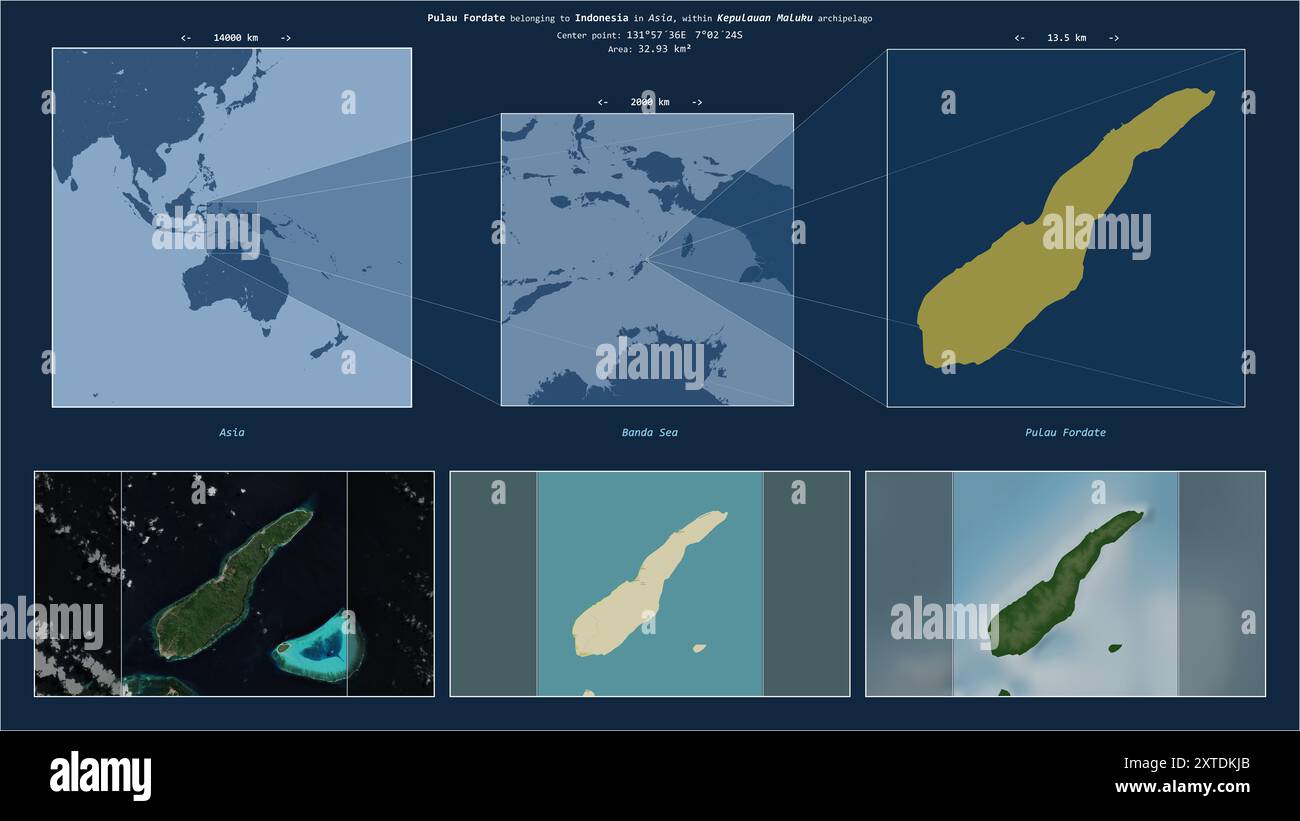 Pulau Fordate in the Banda Sea - belonging to Indonesia. Described ...