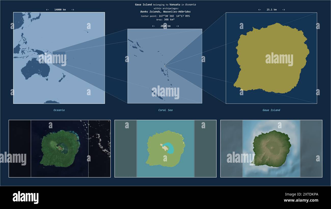 Gaua Island in the Coral Sea - belonging to Vanuatu. Described location ...