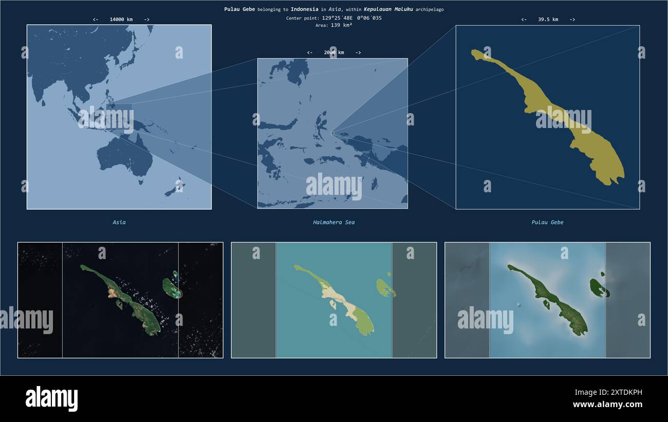 Pulau Gebe in the Halmahera Sea - belonging to Indonesia. Described ...