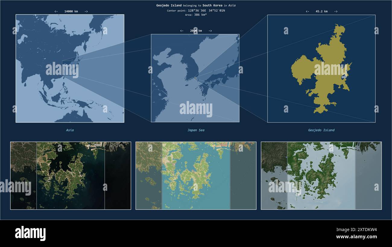 Geojedo Island in the Japan Sea - belonging to South Korea. Described ...