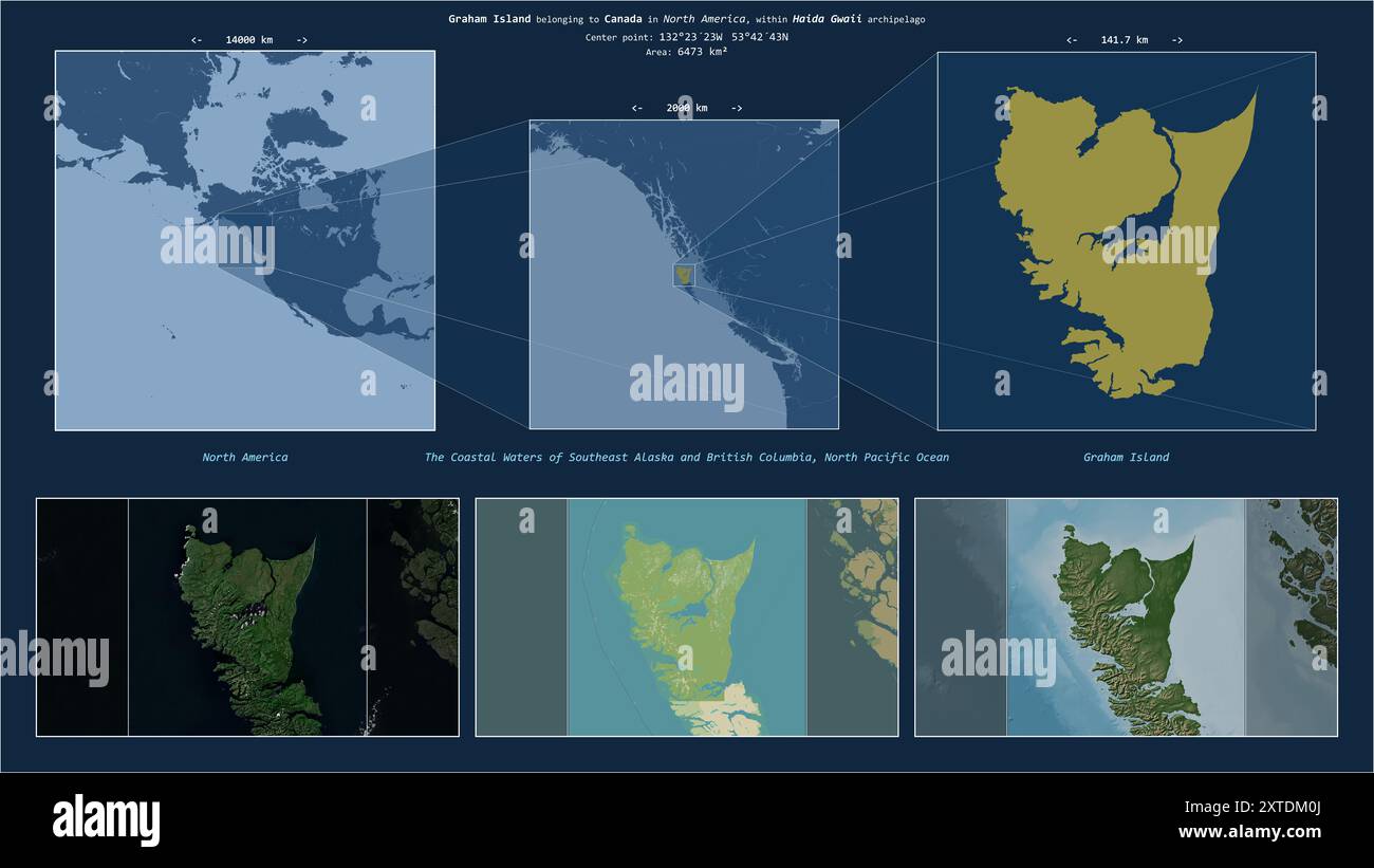 Graham Island in the North Pacific Ocean - belonging to Canada ...