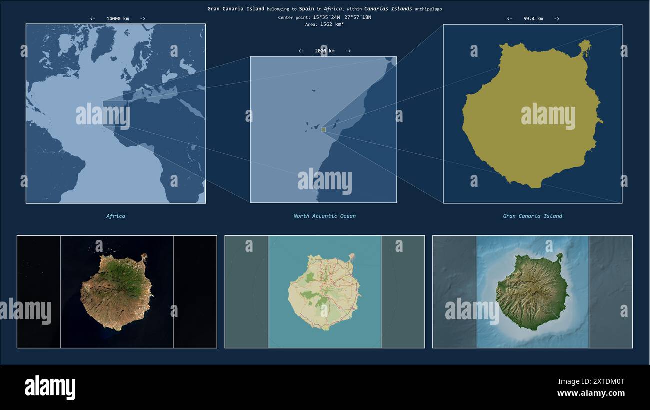 Gran Canaria Island in the North Atlantic Ocean - belonging to Spain ...
