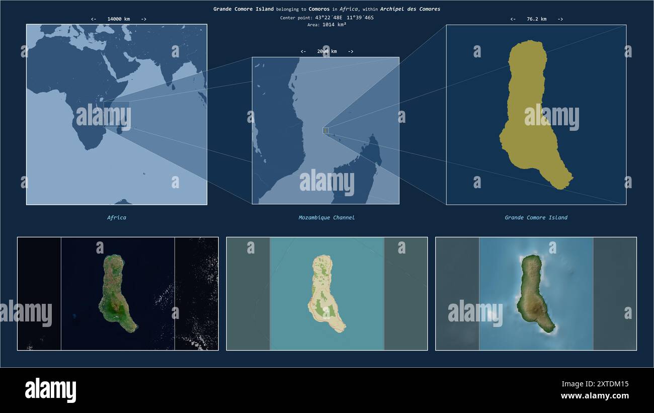 Grande Comore Island in the Mozambique Channel - belonging to Comoros ...