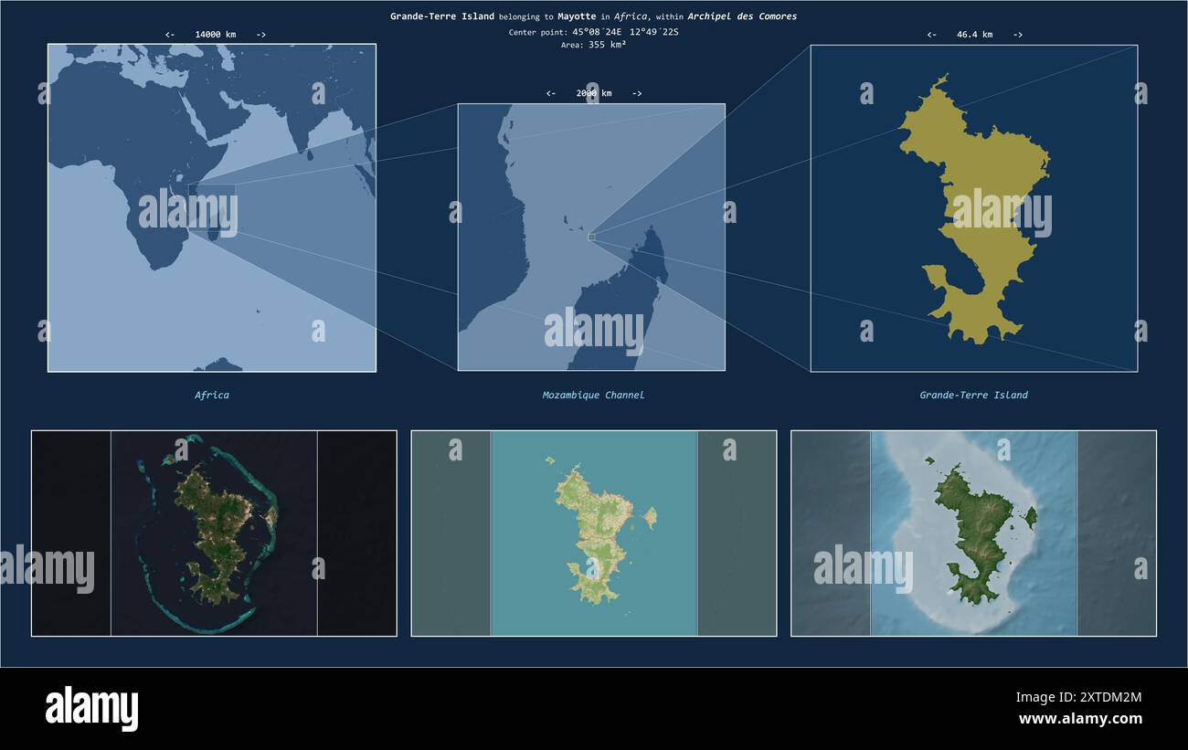 Grande-Terre Island in the Mozambique Channel - belonging to Mayotte ...