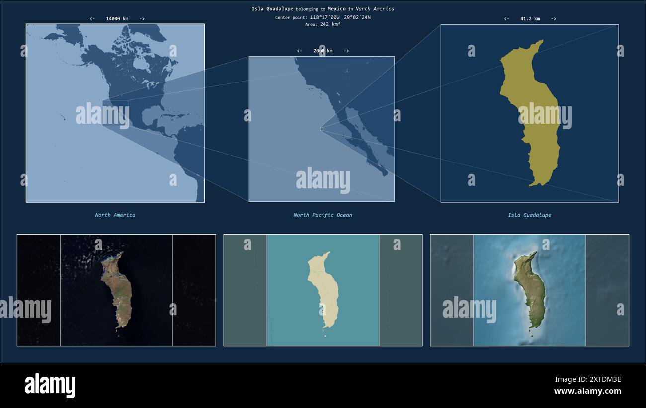 Isla guadalupe map hi-res stock photography and images - Alamy