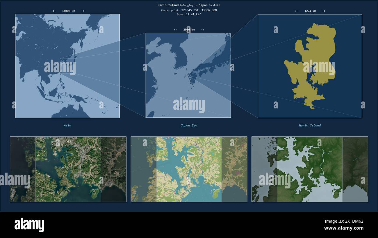 Hario Island in the Japan Sea - belonging to Japan. Described location ...