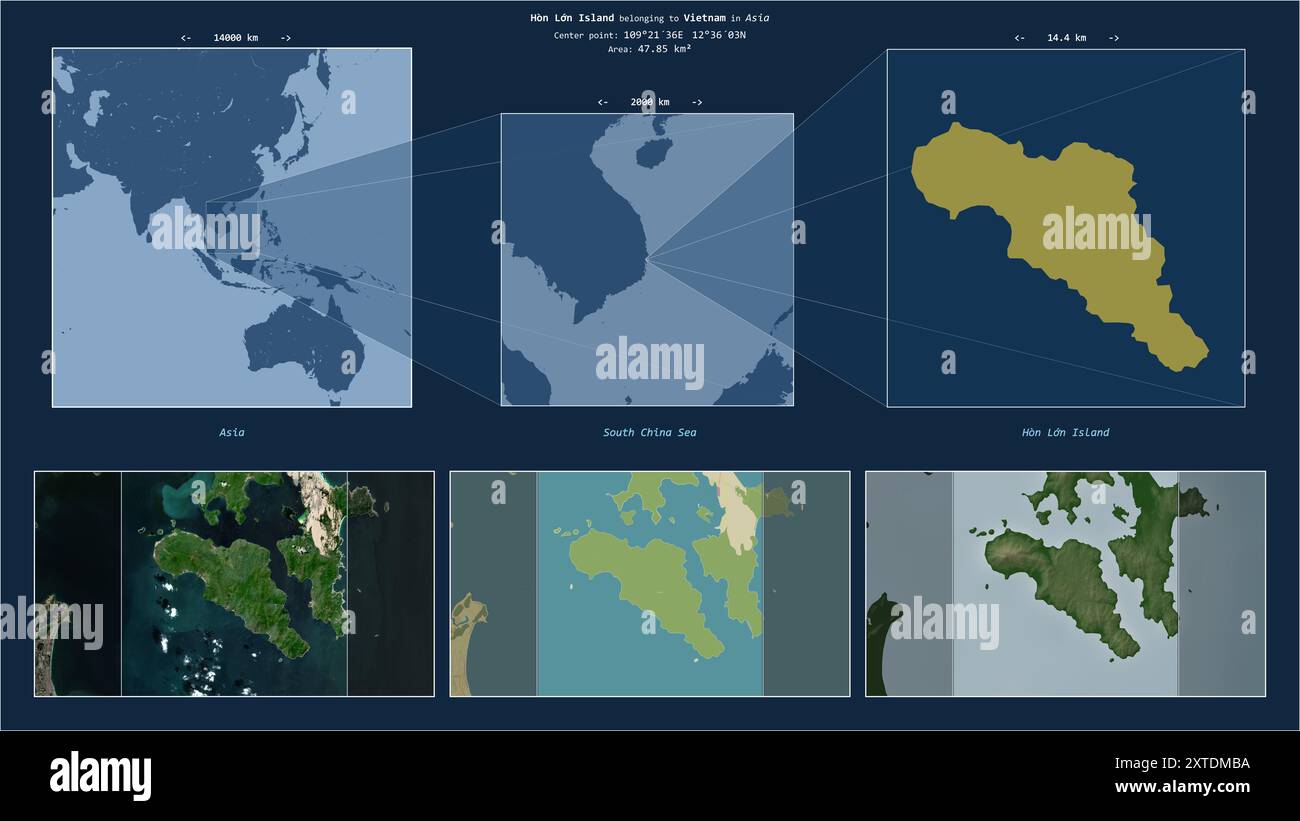 Hon Lon Island in the South China Sea - belonging to Vietnam. Described ...