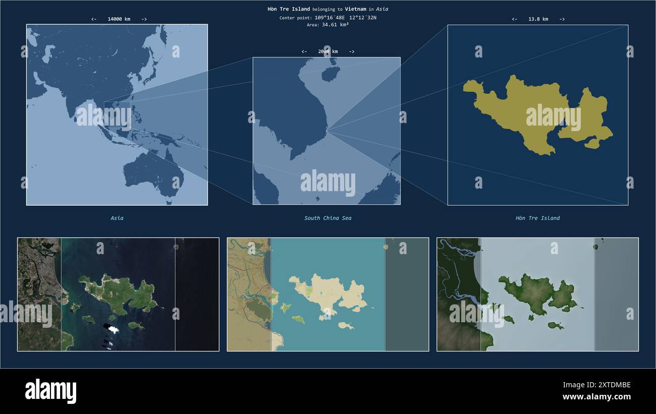 Hon Tre Island in the South China Sea - belonging to Vietnam. Described ...