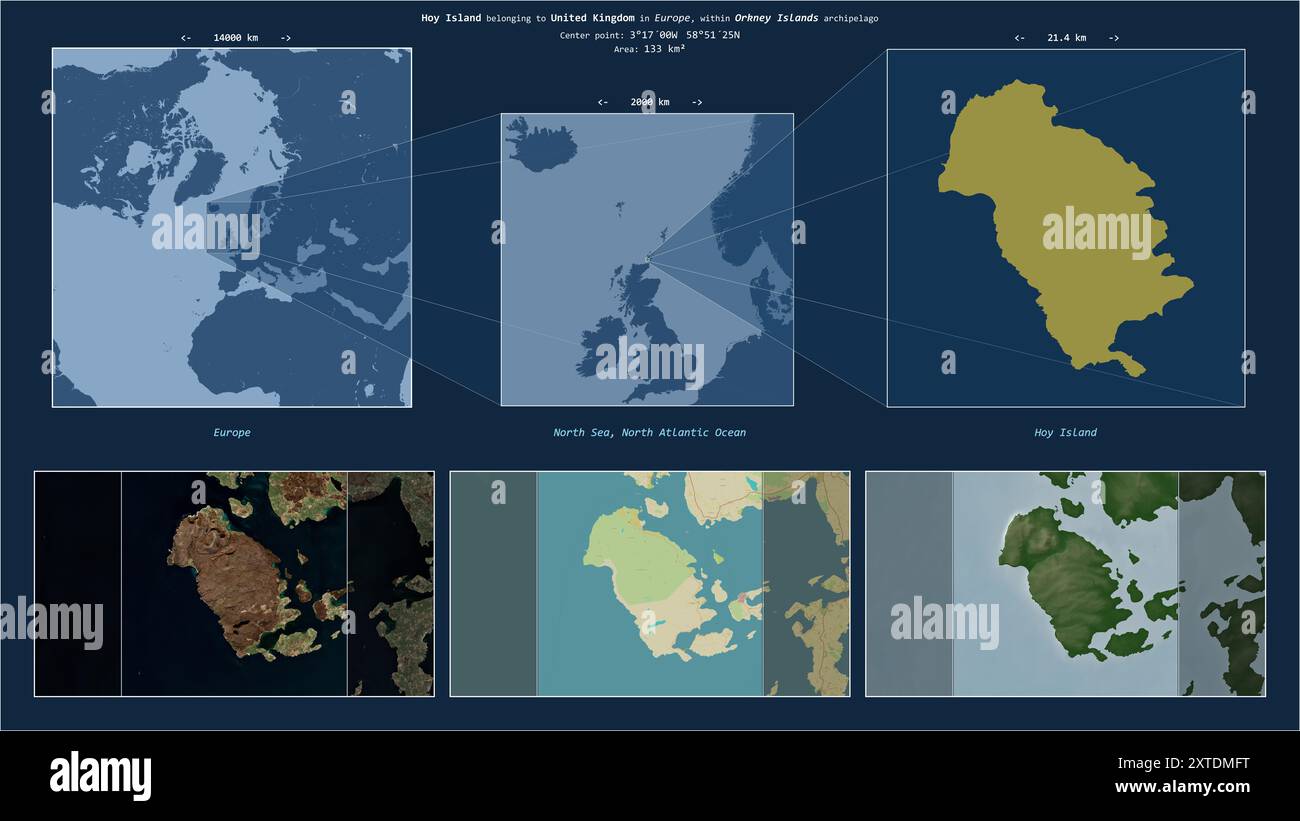 Hoy Island in the North Sea - belonging to United Kingdom. Described ...