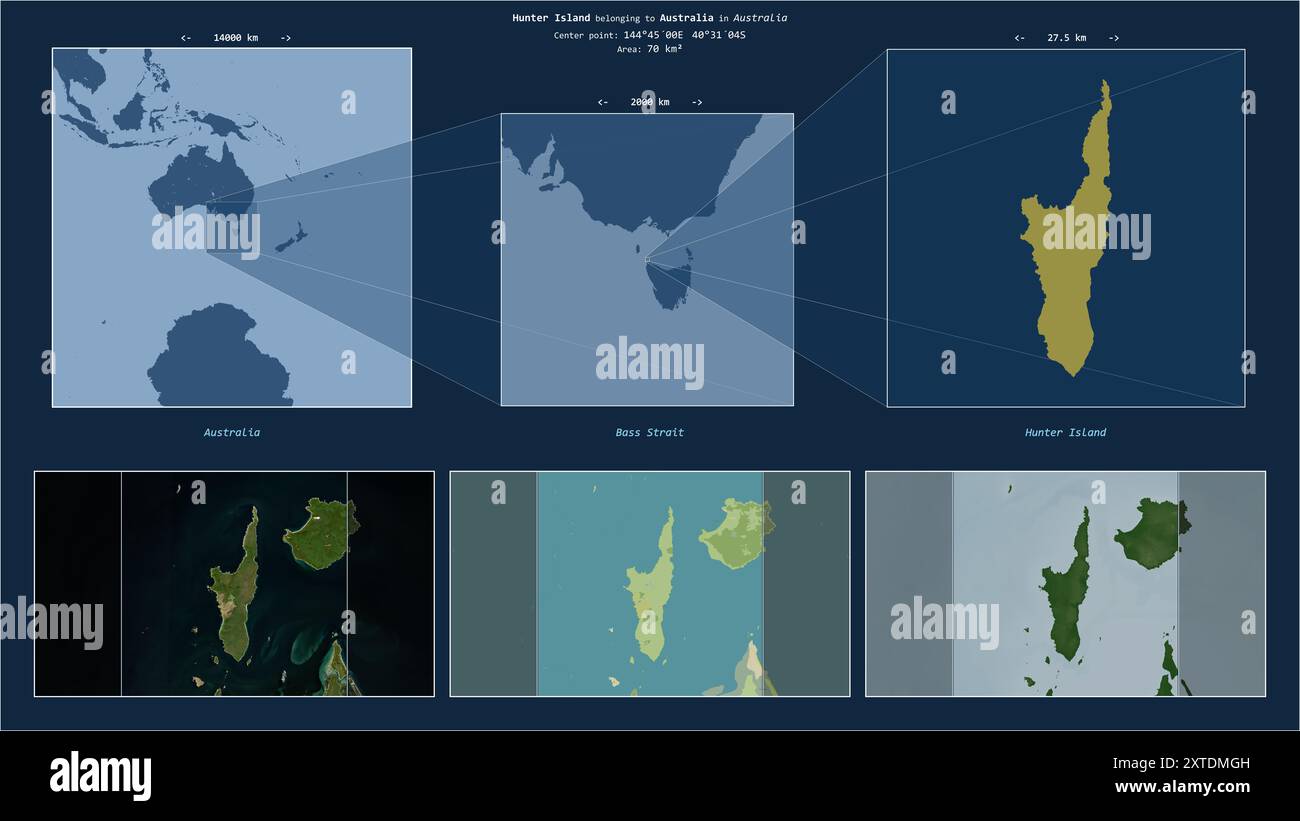 Hunter Island in the Bass Strait - belonging to Australia. Described ...