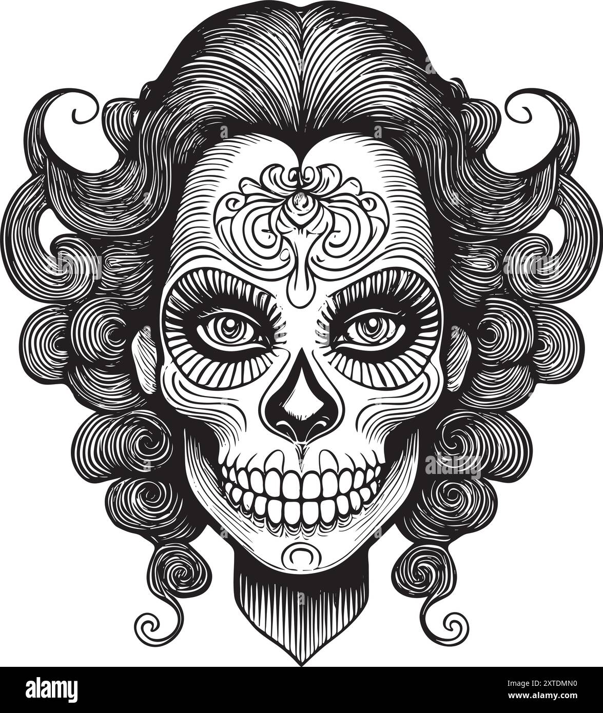Ghoulish halloween character drawing hi-res stock photography and ...
