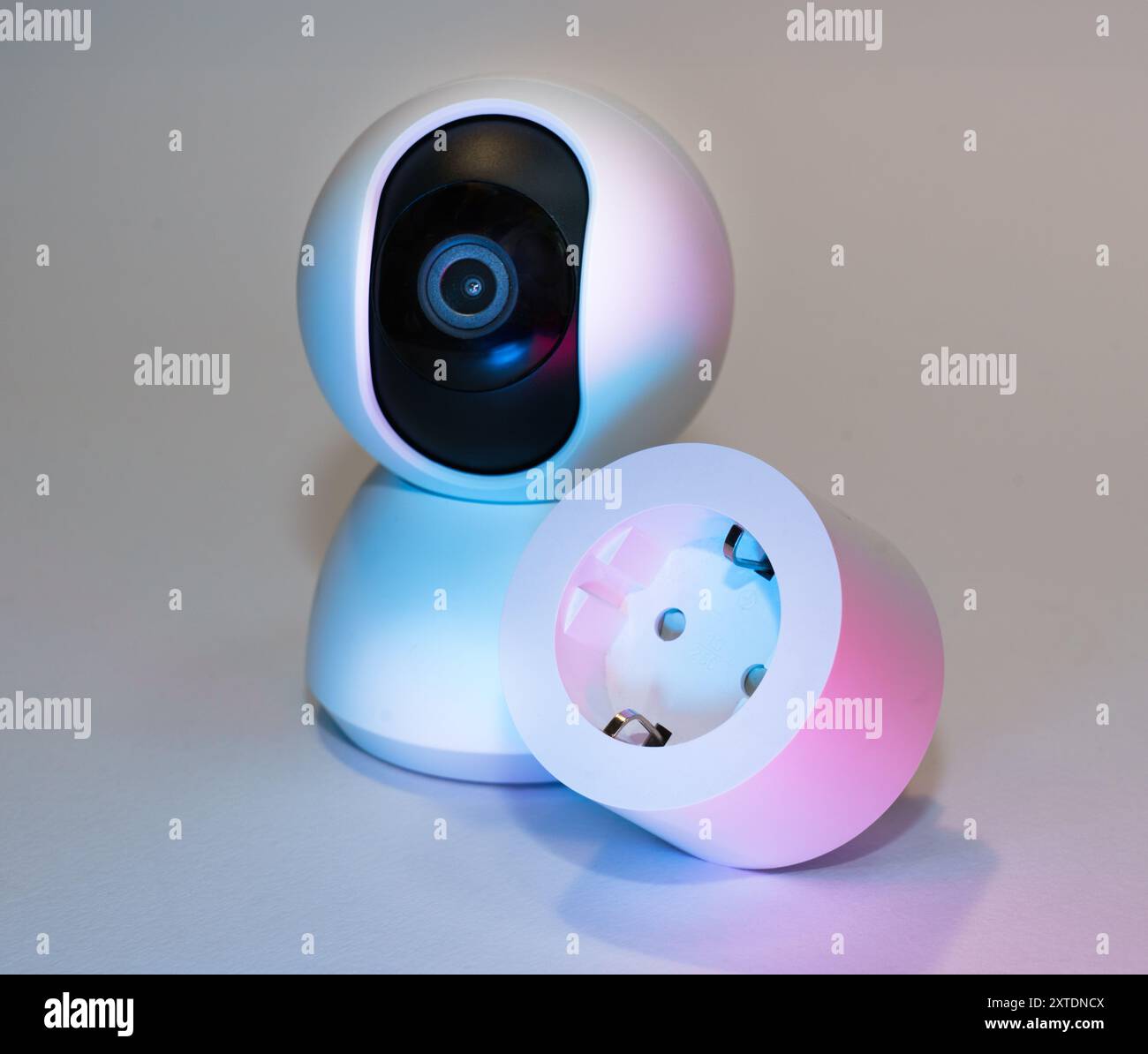 smart home security camera remote control electrical socket Stock Photo ...