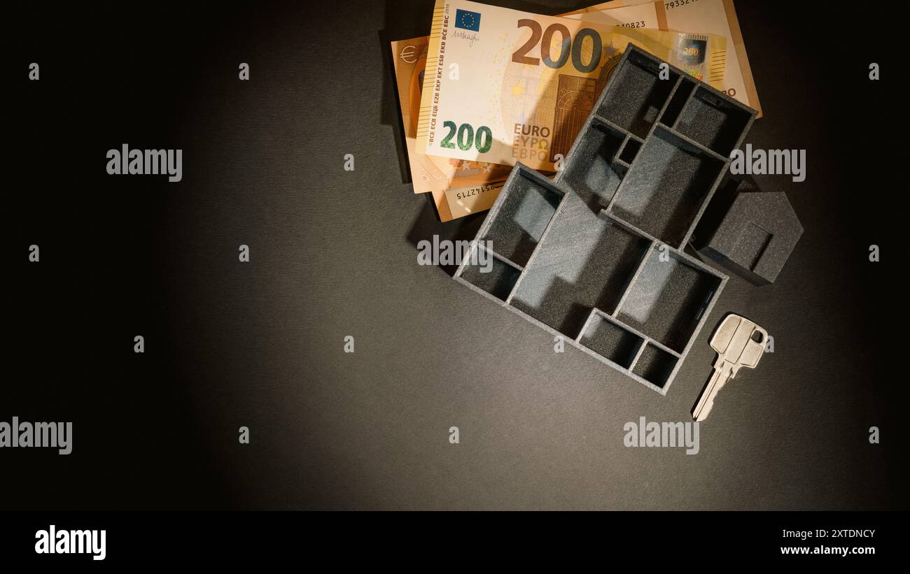 Real estate business finance background template. Cross-section ...