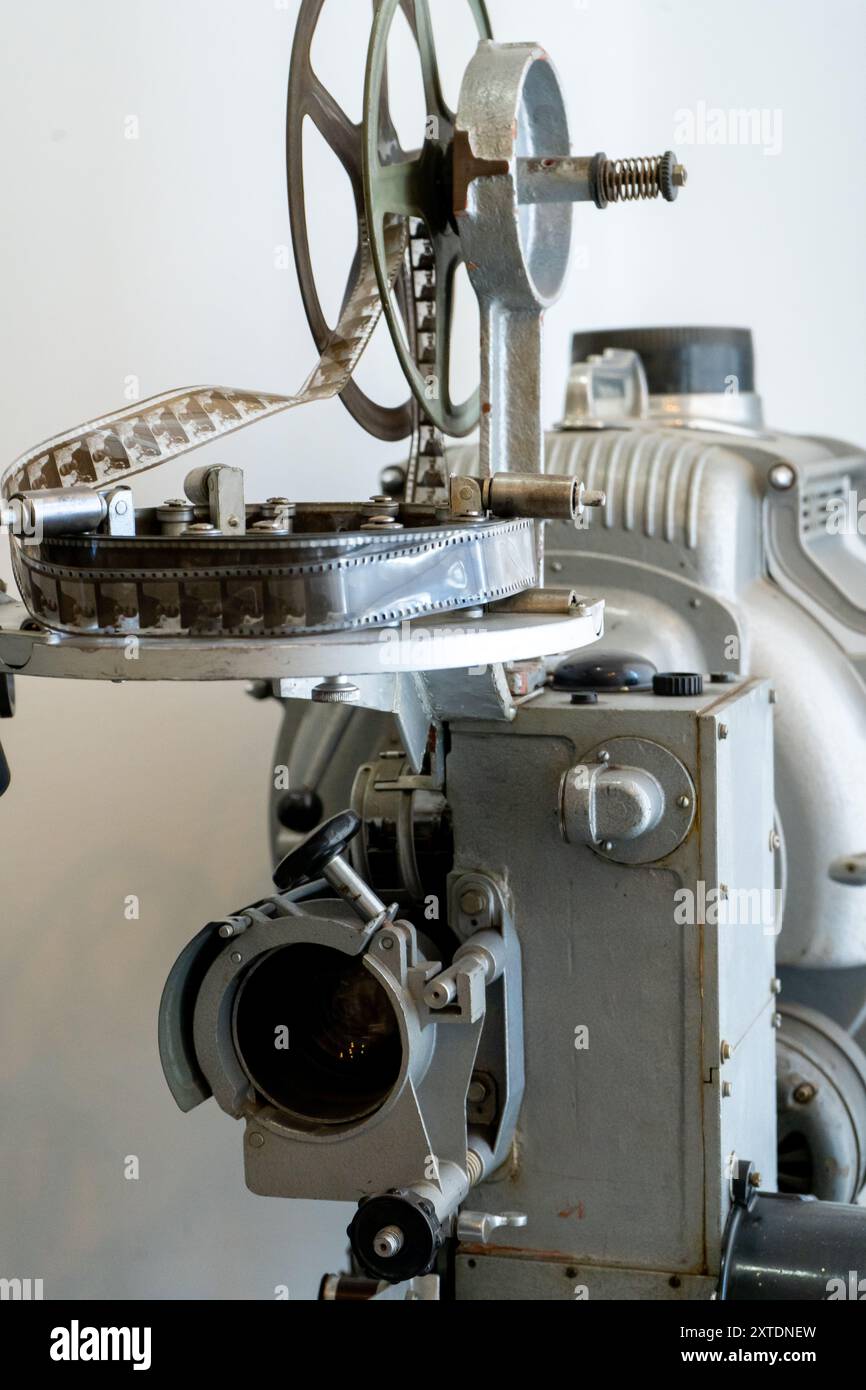 Old film video camera. Movie projector player Stock Photo - Alamy