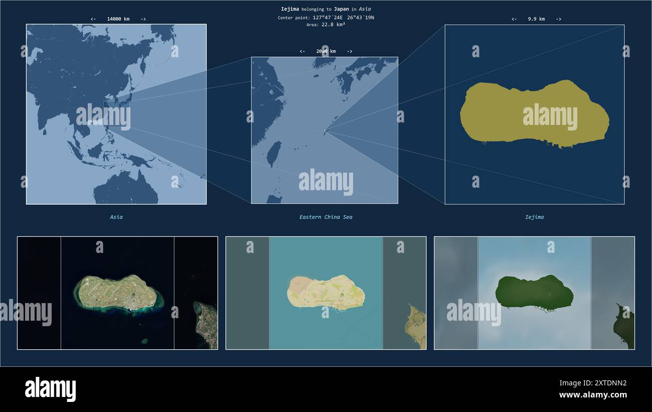 Iejima in the Eastern China Sea - belonging to Japan. Described ...