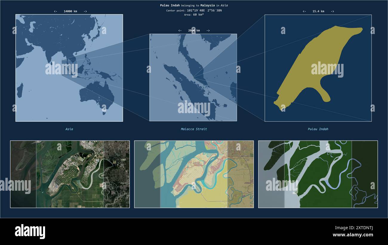 Pulau Indah in the Malacca Strait - belonging to Malaysia. Described ...