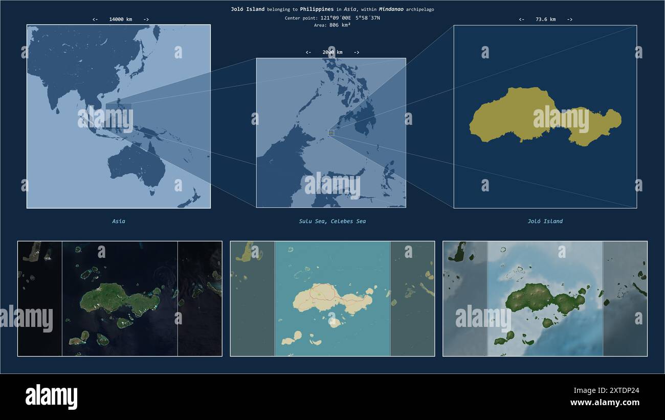 Jolo Island in the Sulu Sea - belonging to Philippines. Described ...