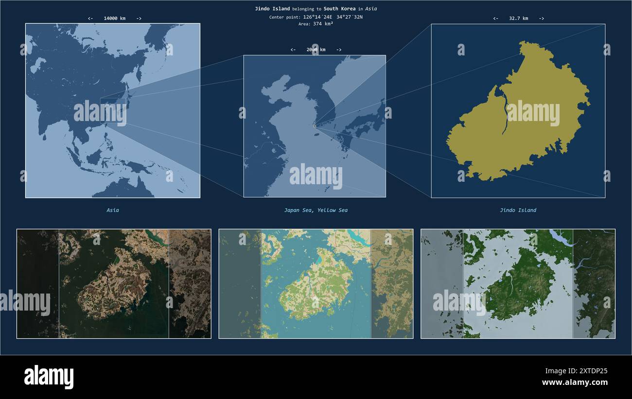 Jindo island map hi-res stock photography and images - Alamy