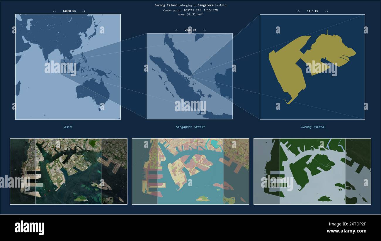Jurong Island in the Singapore Strait - belonging to Singapore ...