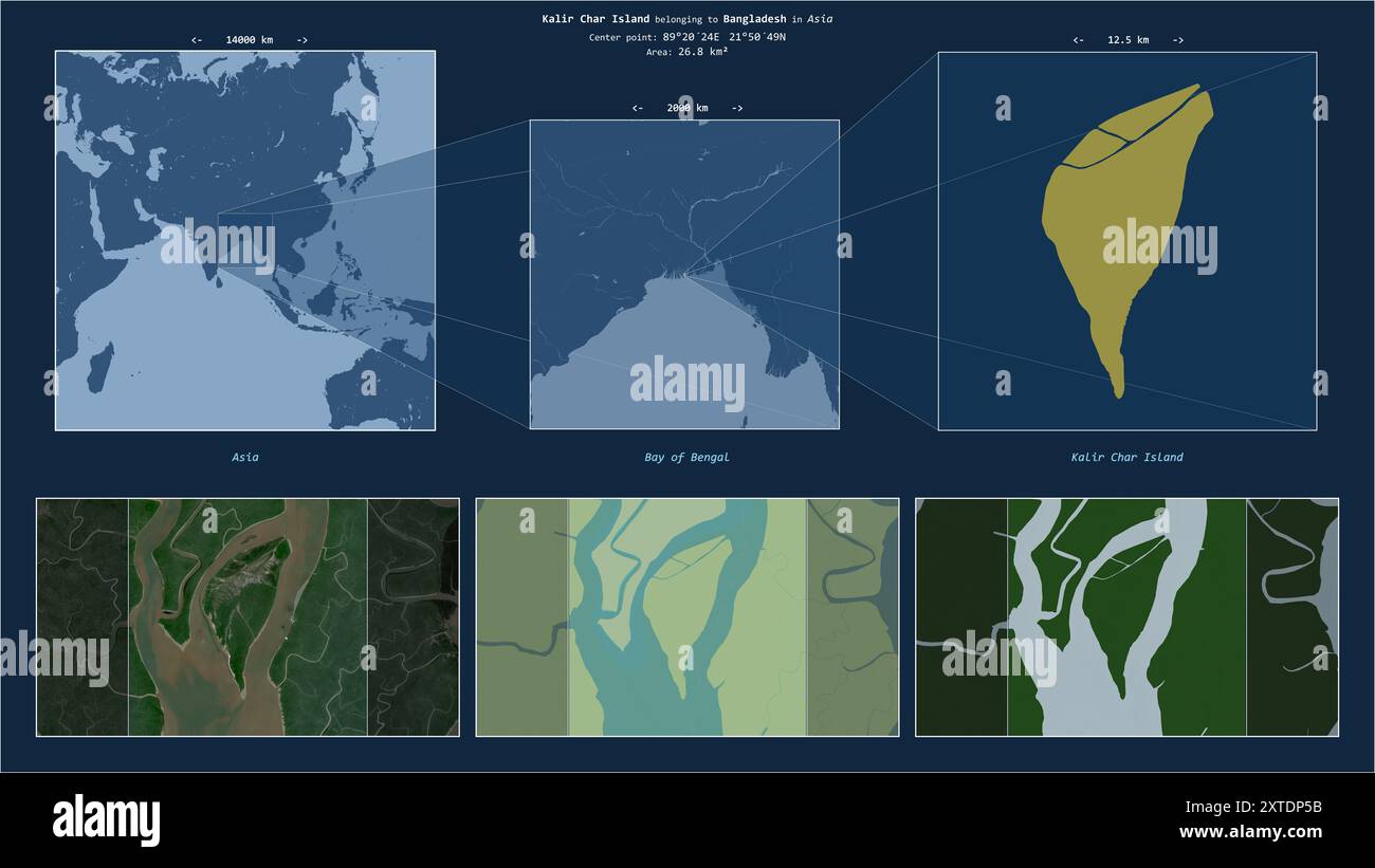 Kalir Char Island in the Bay of Bengal - belonging to Bangladesh ...