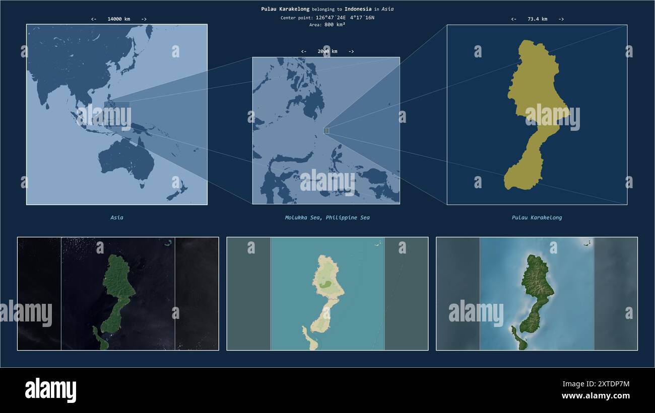 Pulau Karakelong in the Molukka Sea - belonging to Indonesia. Described ...