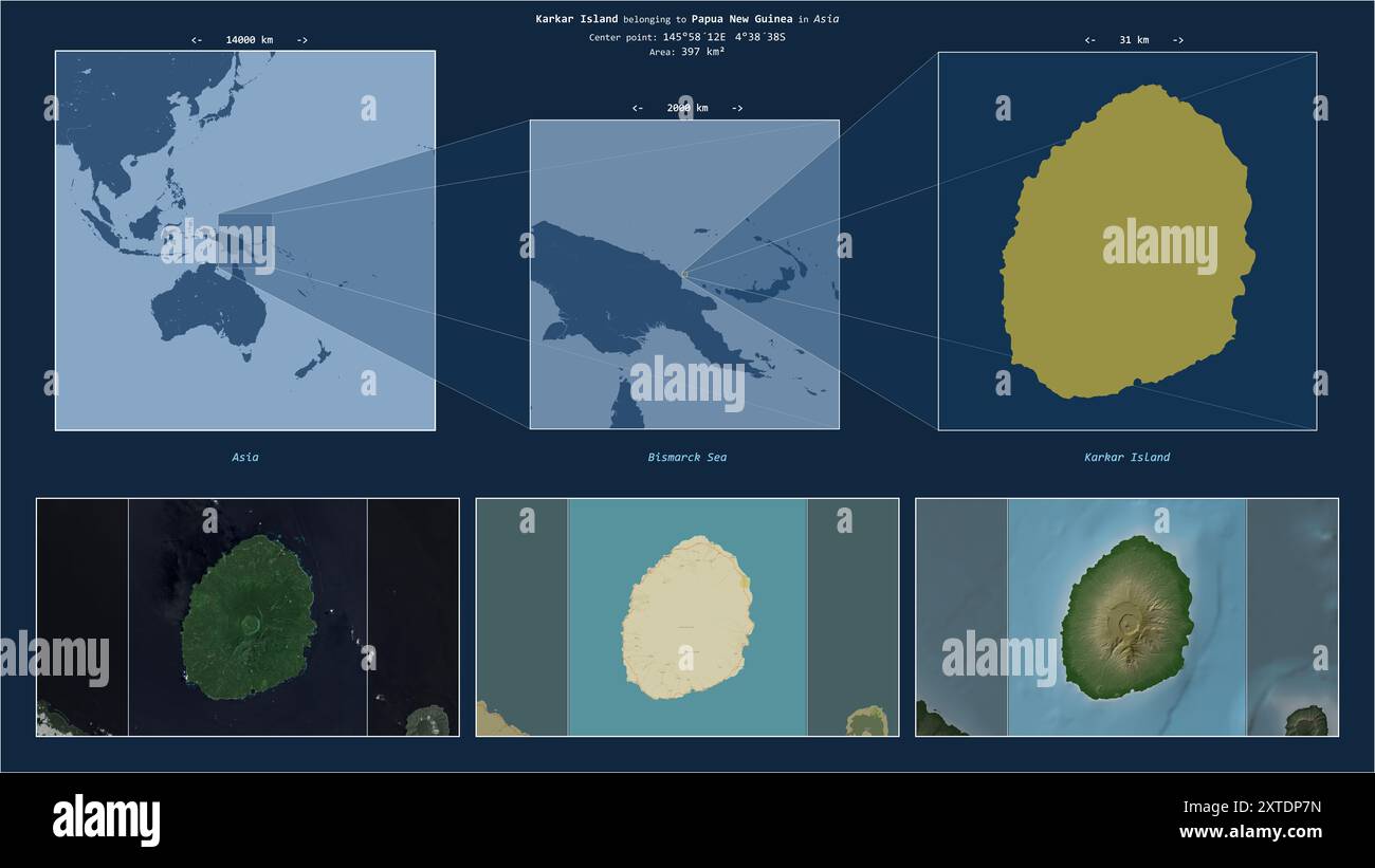 Karkar Island in the Bismarck Sea - belonging to Papua New Guinea ...