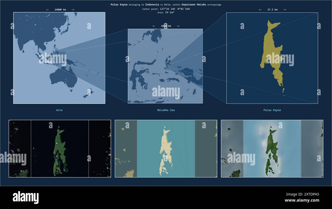 Pulau Kayoa in the Molukka Sea - belonging to Indonesia. Described ...