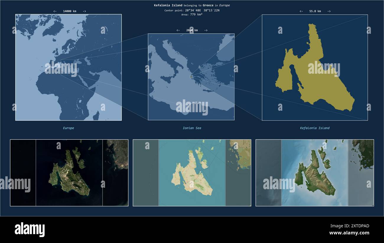 Kefalonia Island in the Ionian Sea - belonging to Greece. Described ...