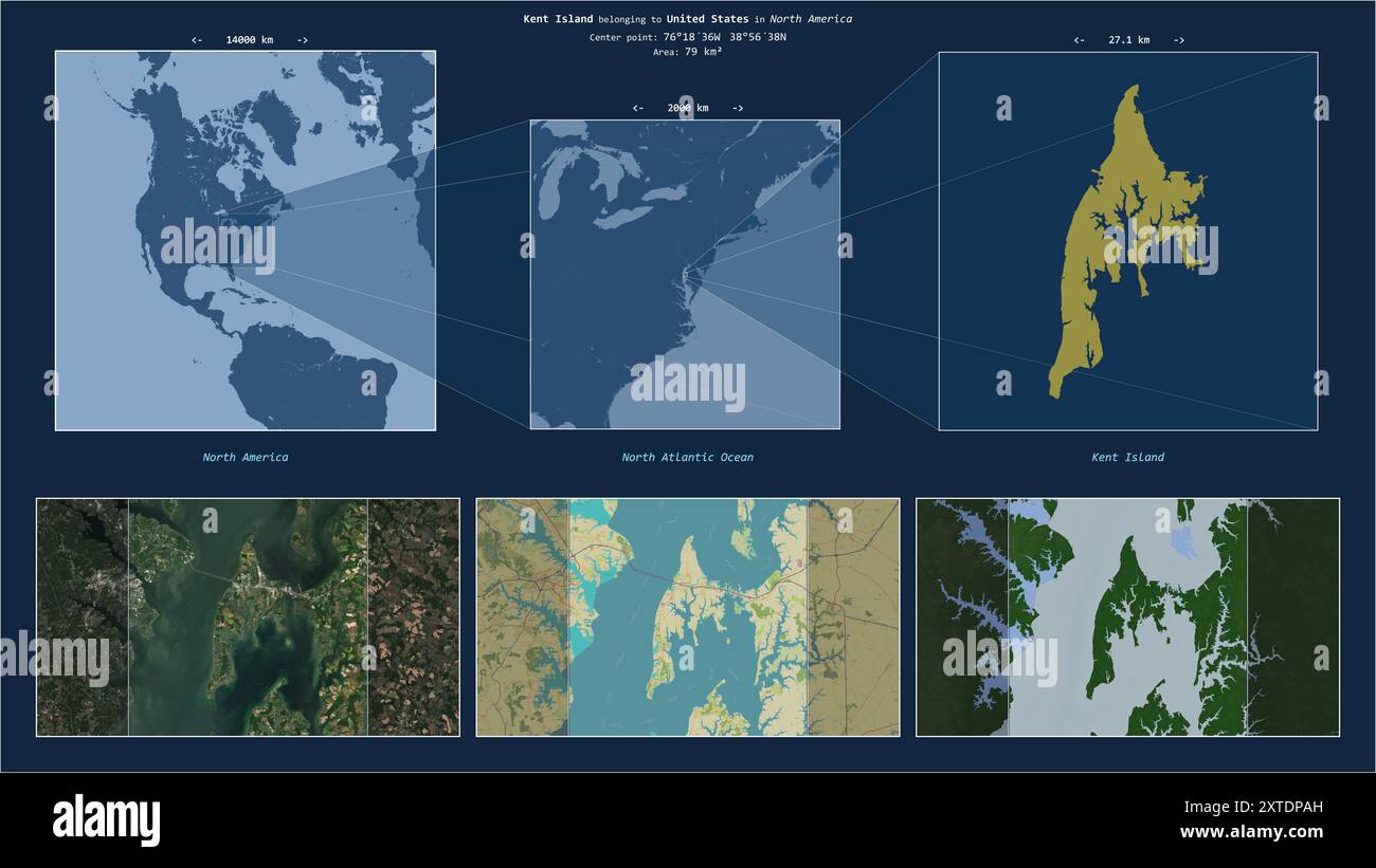 Kent Island in the North Atlantic Ocean - belonging to United States ...