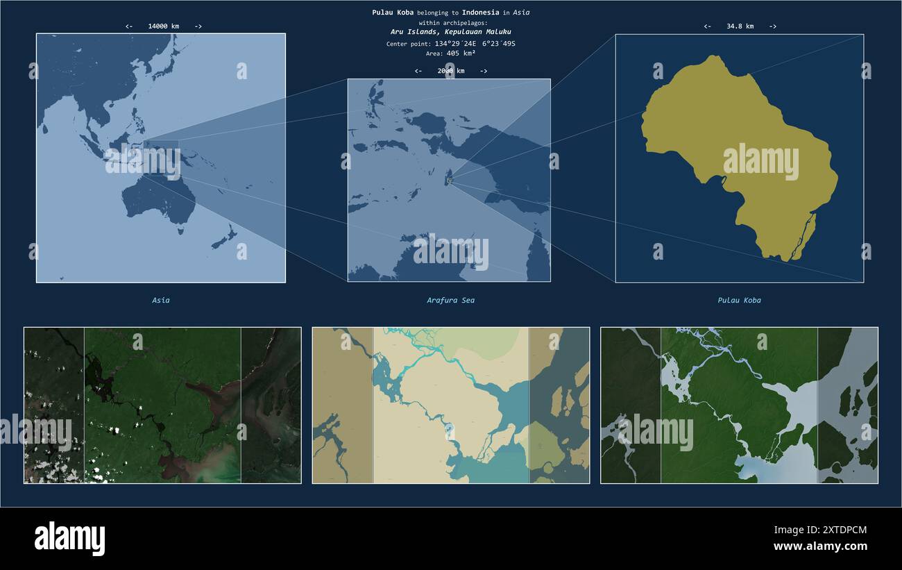 Pulau Koba in the Arafura Sea - belonging to Indonesia. Described ...