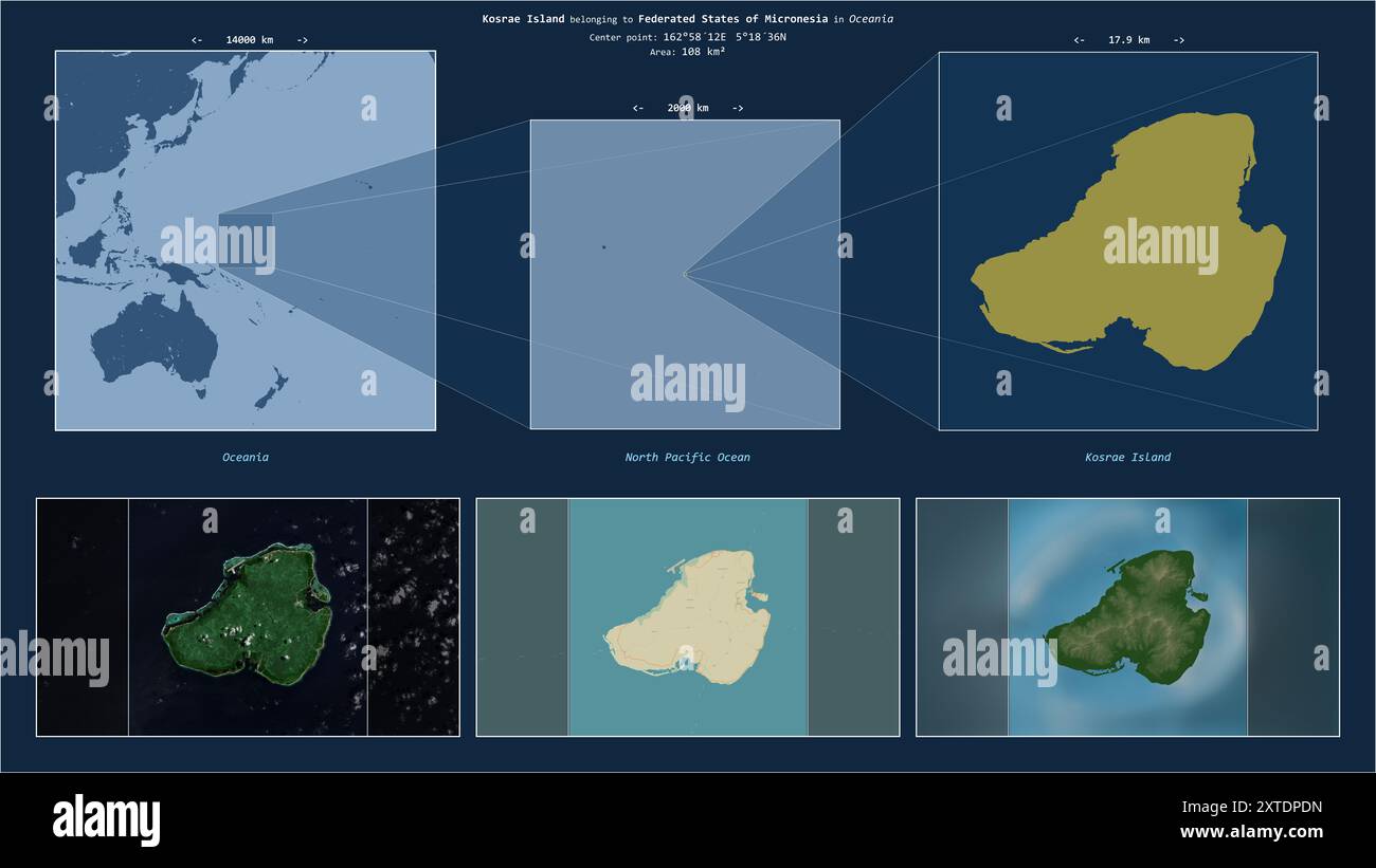 Kosrae Island in the North Pacific Ocean - belonging to Federated ...