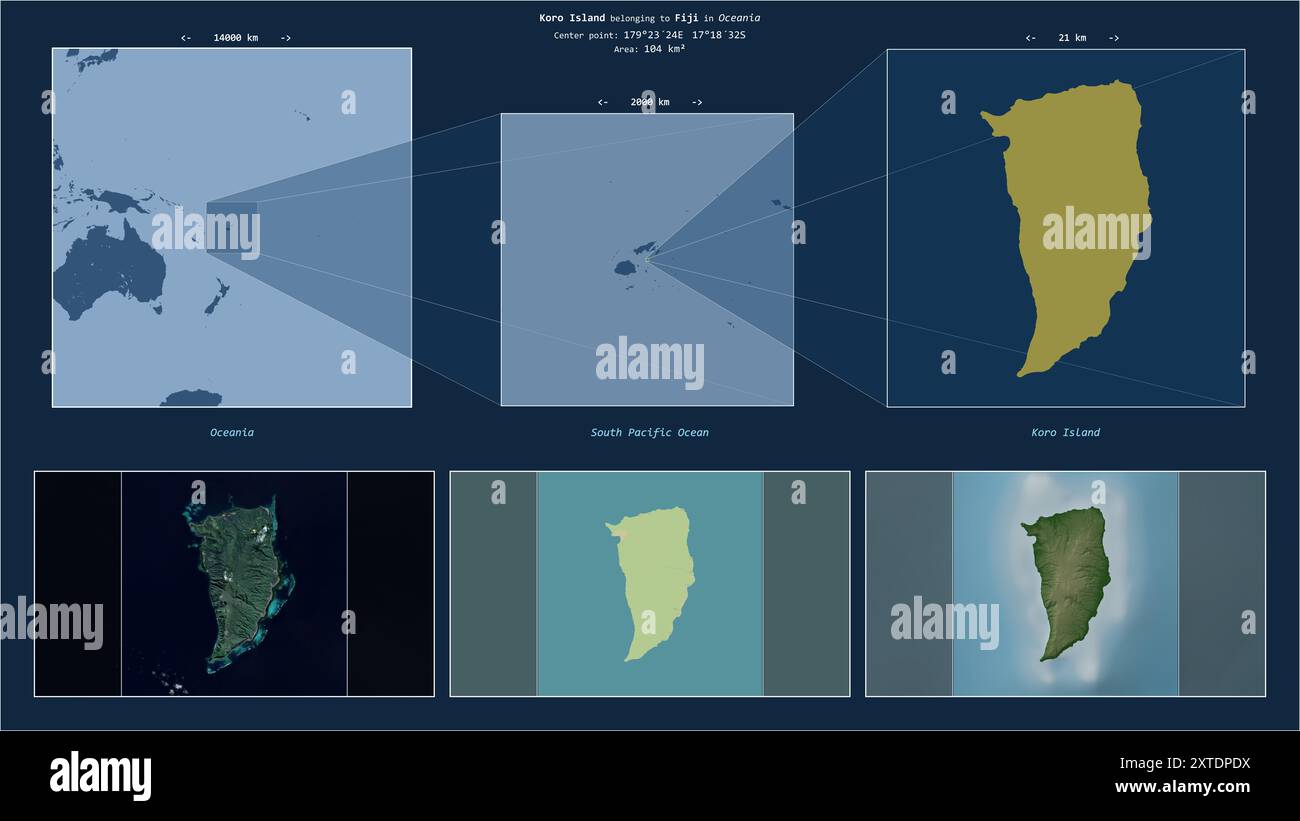 Koro Island in the South Pacific Ocean - belonging to Fiji. Described ...