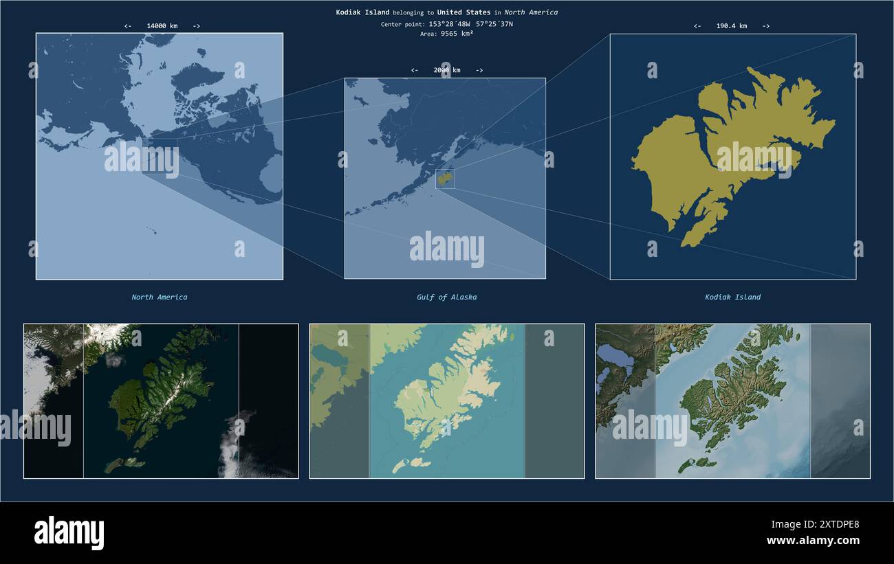 Kodiak Island in the Gulf of Alaska - belonging to United States ...