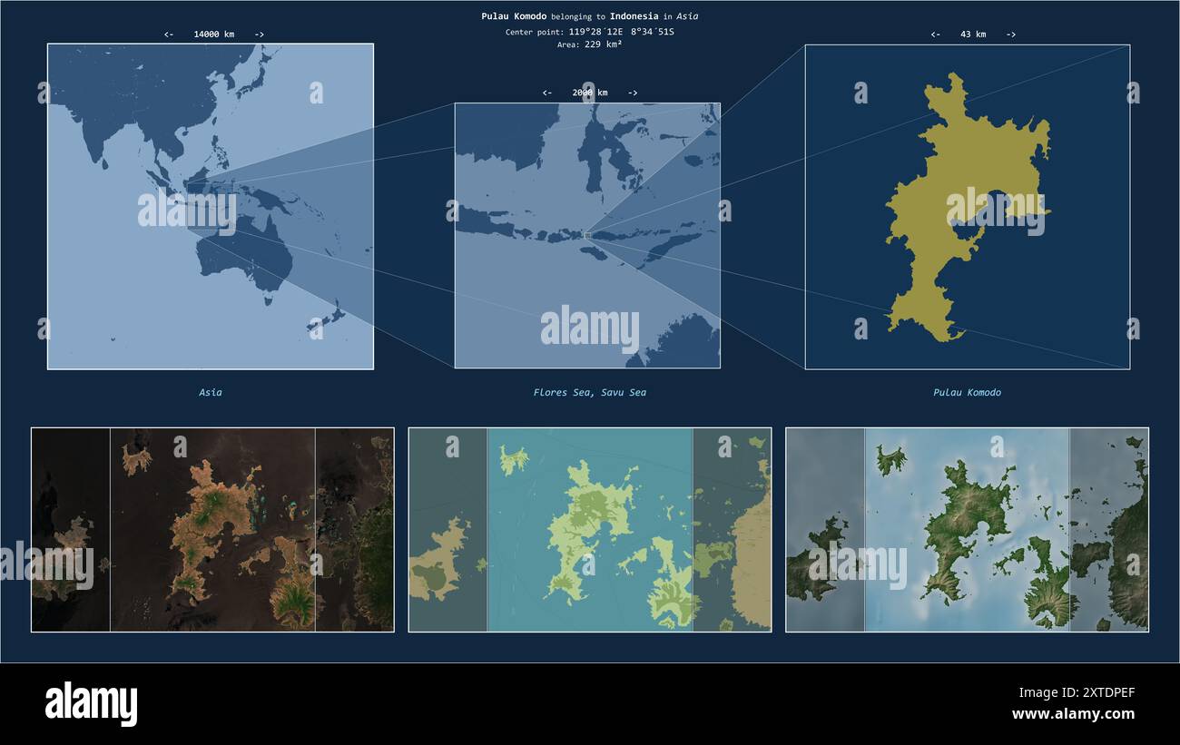 Pulau Komodo in the Savu Sea - belonging to Indonesia. Described ...