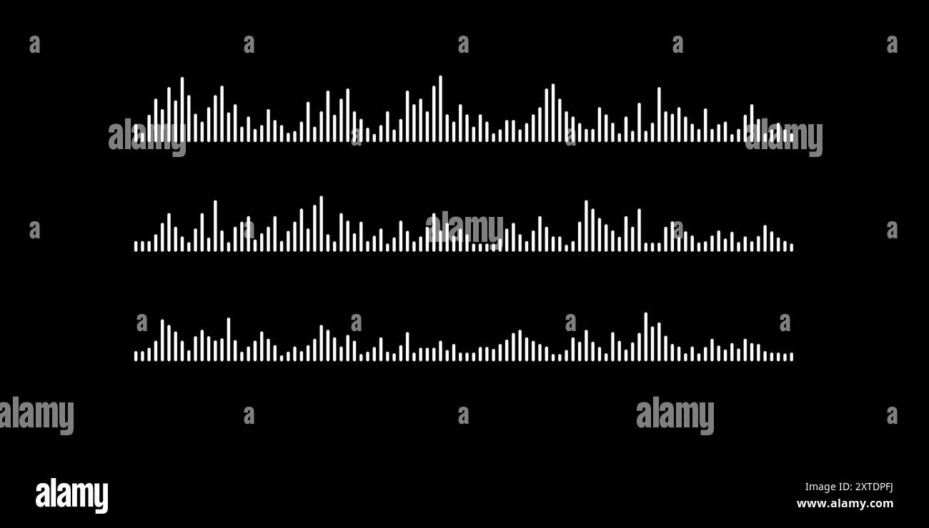 Set of simple sound waves and music equalizers Stock Vector Image & Art ...